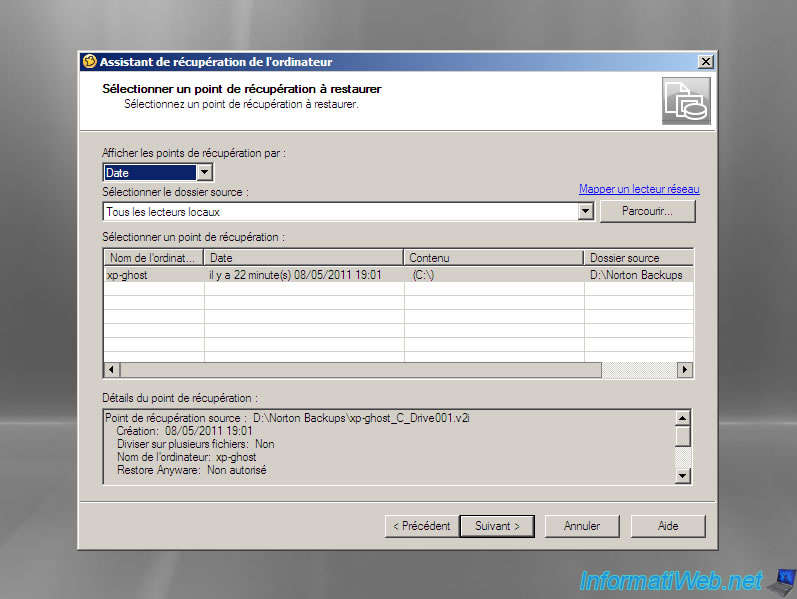 Installer, configurer et utiliser Norton Ghost - Page 3 - Sauvegardes - Tutoriels - InformatiWeb